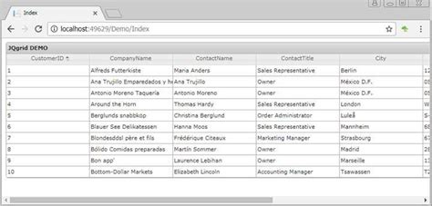 using jqgrid with asp mvc