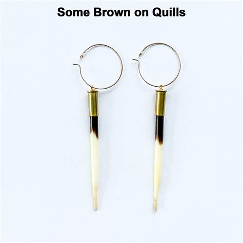 Porcupine Quill Hoop Earrings Beth Dutton Western Native American