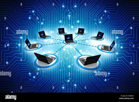 D Rendering Computer Network Global Internet Concept Stock Photo Alamy