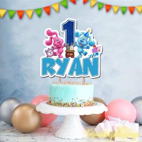 Personalized Printable Blues Clues Cake Toppers Centerpiece Birthday