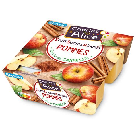 Compote pomme touche cannelle sans sucres ajoutés CHARLE ALICE les