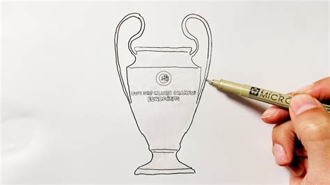 How To Draw The Champions League Trophy YouTube