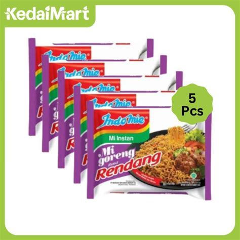 Jual Paket Bundling Indomie Mie Instan Goreng Rasa Rendang Isi 5 Pcs Di