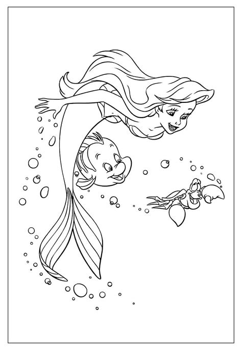 Desenhos Da Pequena Sereia Modelos Para Colorir