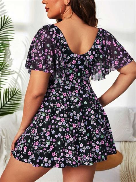SHEIN SHEIN Swim Classy Conjunto De Tankini Con Estampado Floral De