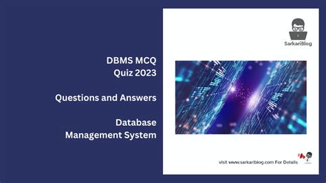 dbms mcq quiz 2023 database management system