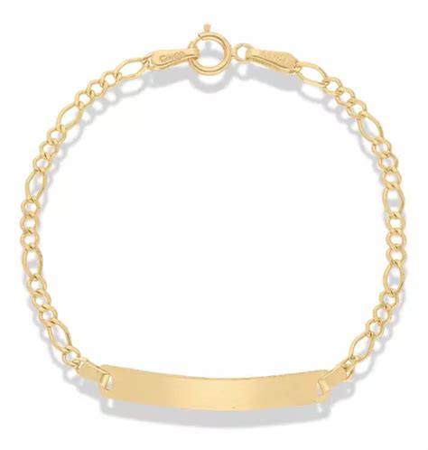Pulsera Pulso Esclava Cm Oro S Lido K Kilates Placa Env O Gratis