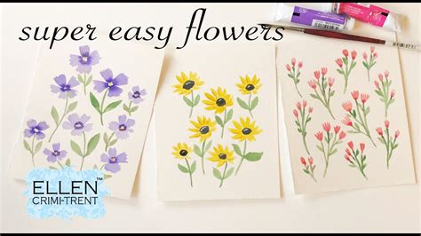 Easy Watercolor Flowers Step By Step