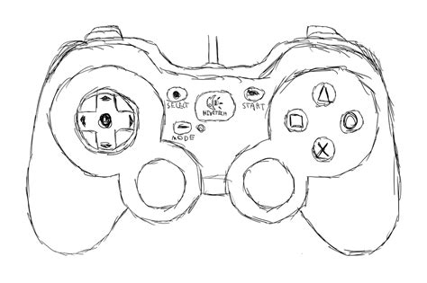 Ps4 Controller Coloring Pages Sketch Coloring Page