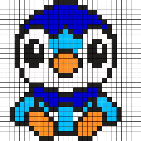 Piplup Pokemon Penguin Perler Bead Pattern Bead Sprites Characters