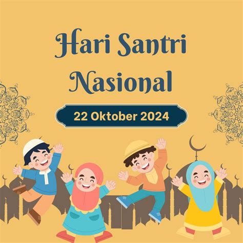 7 Poster Hari Santri Nasional 2024 Kartun