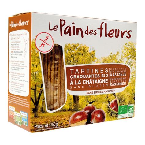 Le Pain des fleurs Tartine craquante à la châtaigne bio 150 G bio Maroc