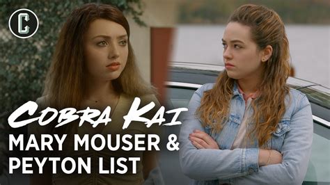 Cobra Kai Season Mary Mouser And Peyton List Interview Youtube