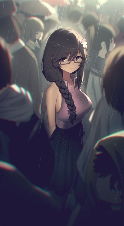 Safebooru 6girls Absurdres Black Hair Black Skirt Braid Breasts Closed Mouth Commission