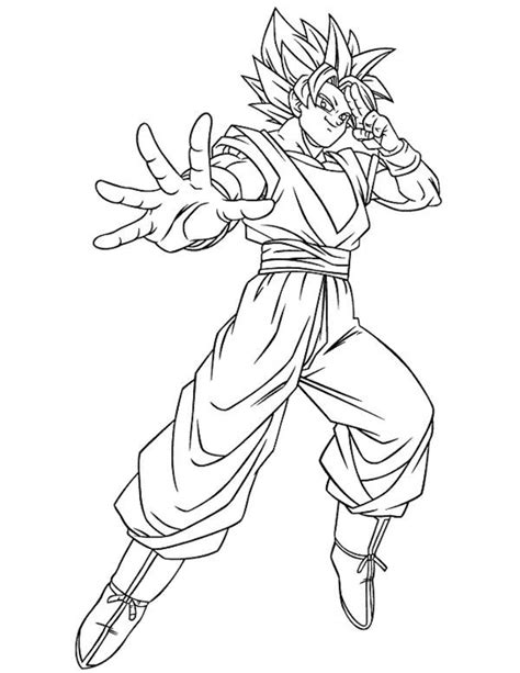 Divertido Goku Para Colorear Imprimir E Dibujar Coloringonly