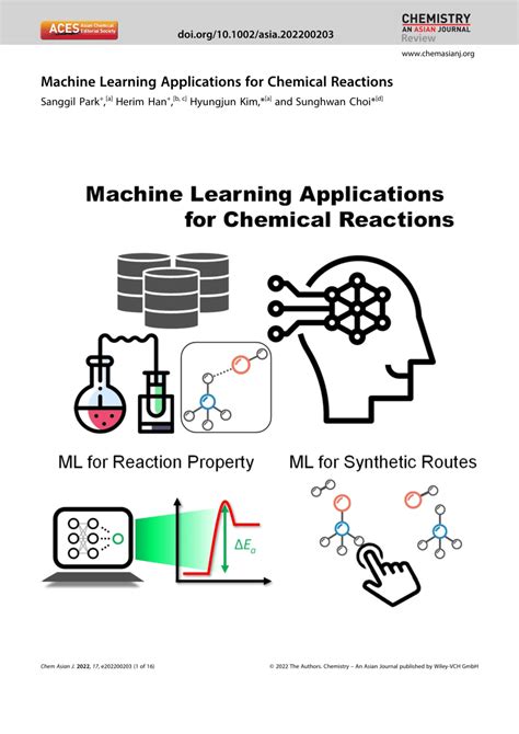 pdf machine learning applications for chemical reactions