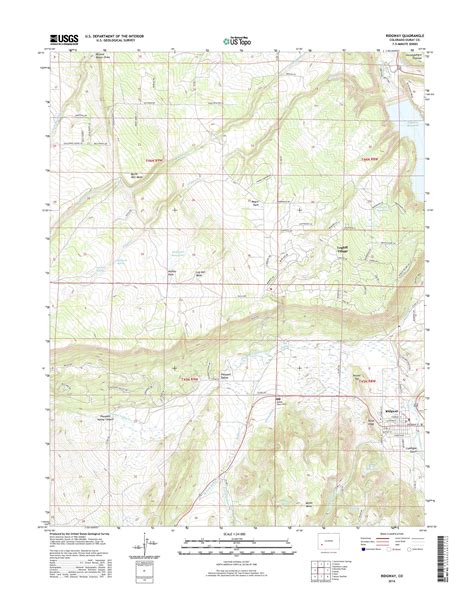 MyTopo Ridgway Colorado USGS Quad Topo Map