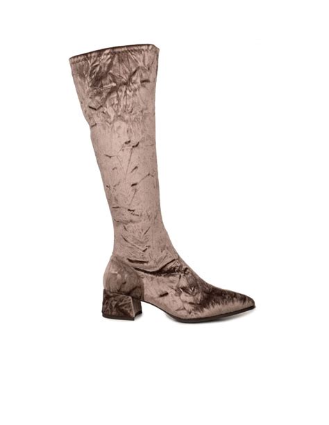 Botas Montaña Tacón Piel Beige PERA LIMONERA