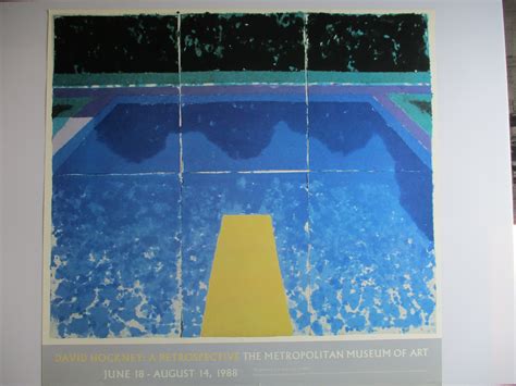 David Hockney A Retrospective W Day Pool With Three Blues