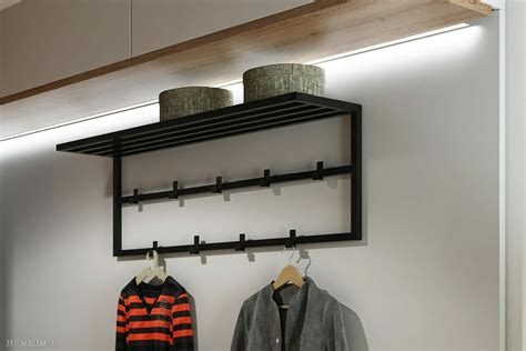 wieszak na ubrania do przedpokoju metalowy loft ścienny ღ art Madam pl