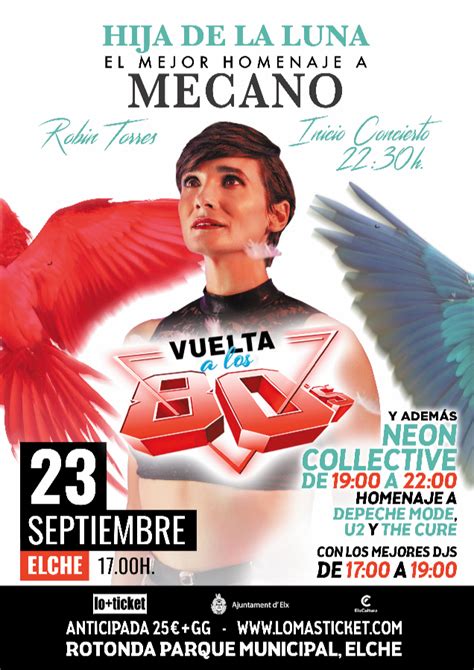 HIJA DE LA LUNA HOMENAJE A MECANO EN LA ROTONDA DEL PARQUE MUNICIPAL