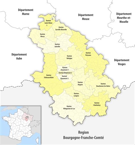 Carte Des Cantons Du D Partement De La Haute Marne