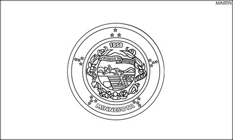 Minnesota State Flag Coloring Page Coloring Home