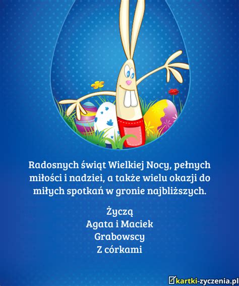 Agata I Maciek Gotowa Kartka Wielkanocna