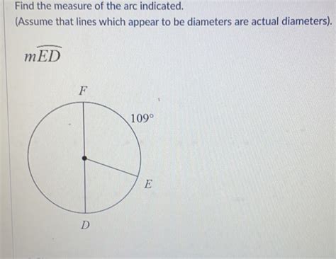 Solved Find The Measure Of The Arc Indicated Assume That Lines Which