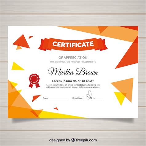 Plantilla Moderna De Certificado Con Dise O Plano Vector Gratis