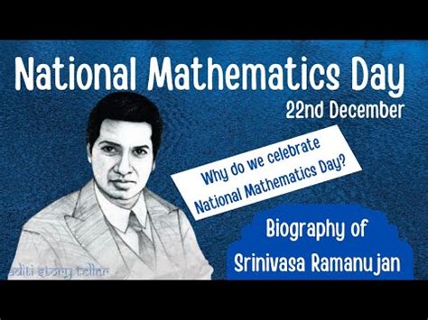 National Mathematics Day Biography Of Srinivasa Ramanujan Speech On