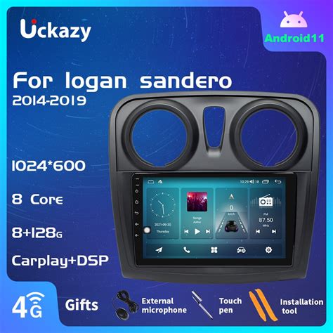 Uckazy 2 Din Android 11 Car Multimedia Player For Renault Logan 2