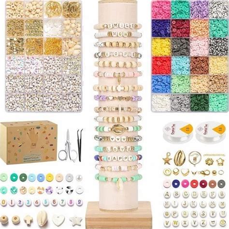 6000 Pièce Perles Bracelet Perles Heishi 6mm Perle Plate pour Bracelet