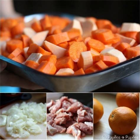 Recette Filet mignon mijoté aux patates douces et carottes