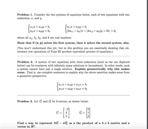 solved consider the two systems of equations below each of