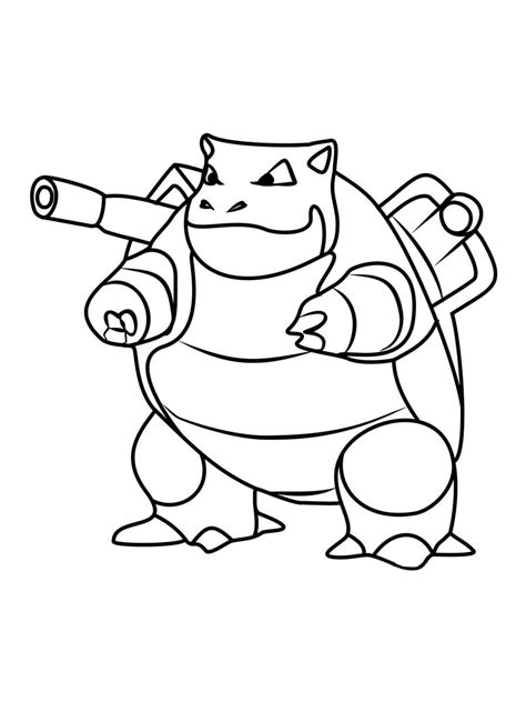 Desenhos de Pokémon Blastoise 6 para Colorir e Imprimir ColorirOnline