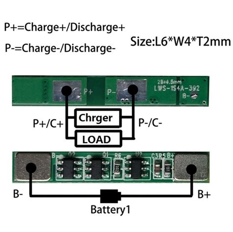 1s 4A BMS Protection Circuit Board PCM For Li Ion Battery Cell