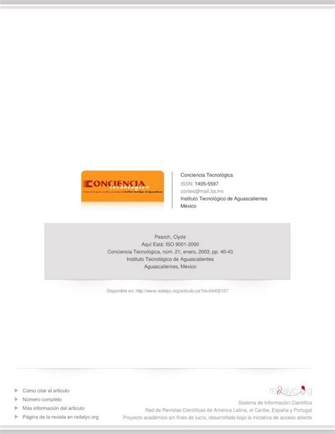 Pdf Redalyc Aqu Est Iso Comparando La Iso