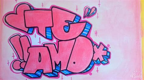 Dibujos A Lapiz Te Amo Como Hacer Un Graffiti Te Amo Corazon Con
