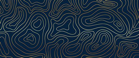 Luxury Gold Abstract Line Art Background Vector Mountain Topographic