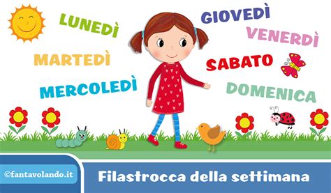 I Giorni Della Settimana Poesie Schede E Attivit Fantavolando