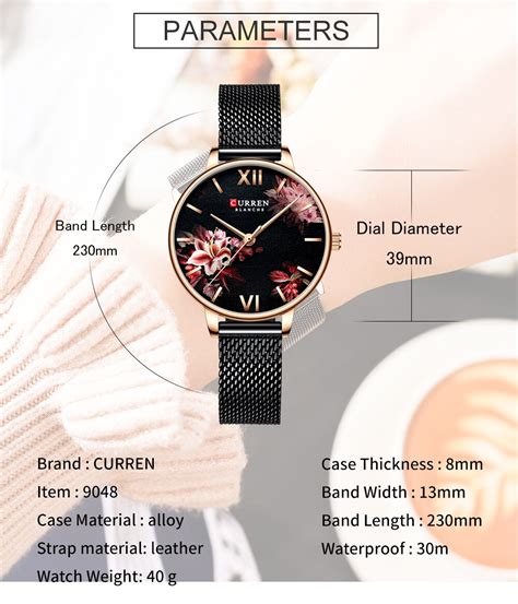 CURREN montre bracelet à Quartz pour femmes élégante et charmante
