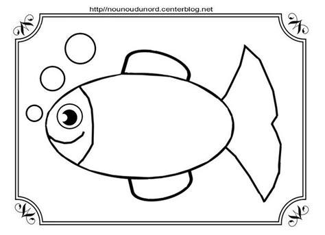 Poisson Coloriage Pour Gommettes Et En Couleur