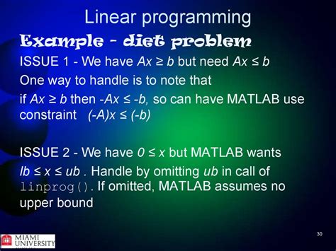 matlab linear programming презентация онлайн