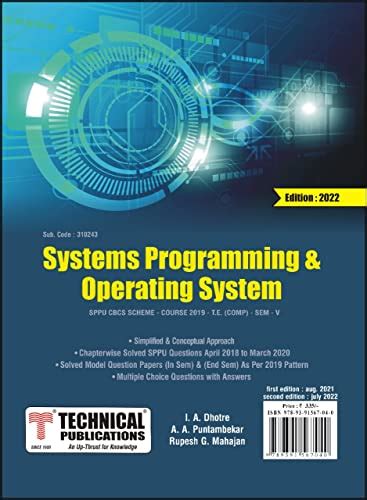 buy system programming and operating systems for sppu 19 course te sem v comp 310243