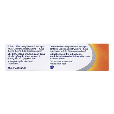 Voltaren Emulgel Điều trị bên ngoài về đau viêm và sưng Hộp 1 tuýp