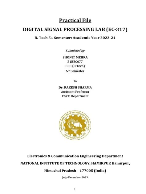 shonit dsp pdf matlab matrix mathematics