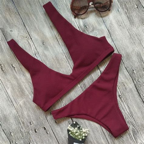 Sexy Bikinis Women Swimsuit 2017 New Brazilian Bikini Set Push Up Swimwear Bandage Halter Top