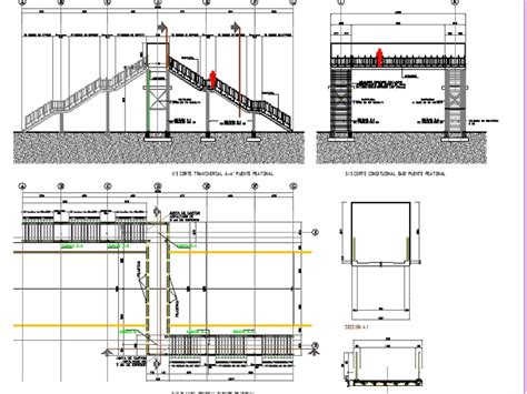 Puente Peatonal En Autocad Descargar Cad Kb Bibliocad