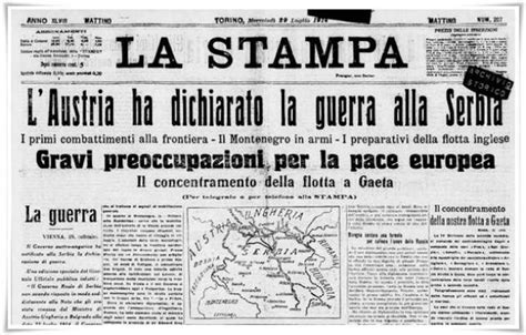 AccaddeOggi 28luglio 1914 Scoppia La Prima Guerra Mondiale L